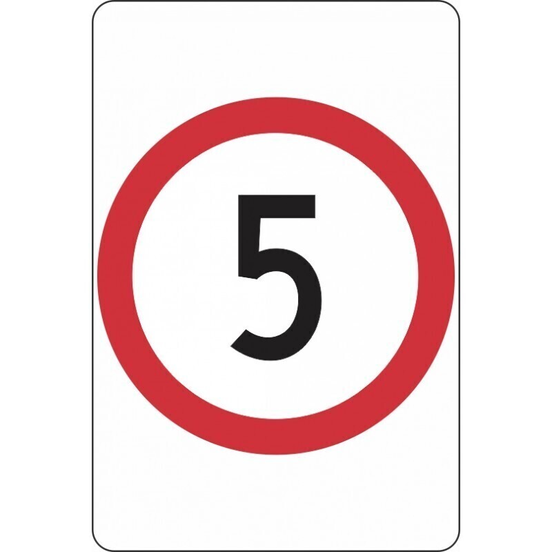 5 SPEED LIMIT PICTO Class 1 Reflective Metal (Swing Stand Sign ONLY)