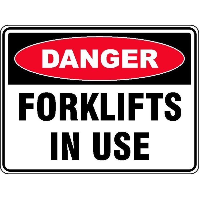 SignBiz DANGER Forklifts In Use Sign
