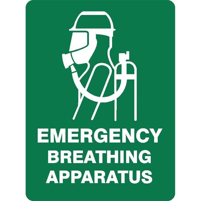 EMERGENCY BREATHING APPARATUS Sign
