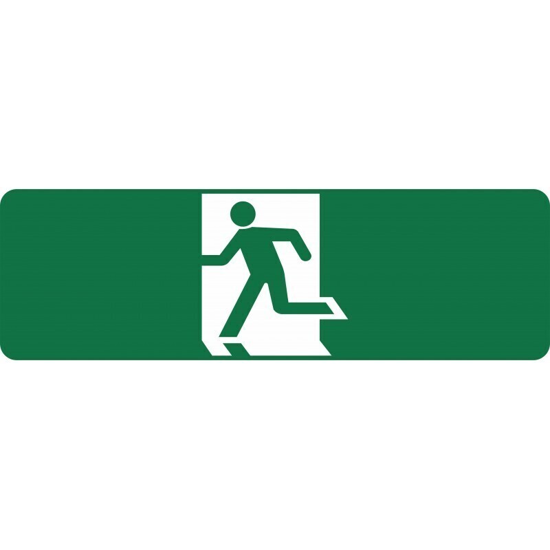 RUNNING MAN LEFT Exit Luminous Sign 350mm x 145mm