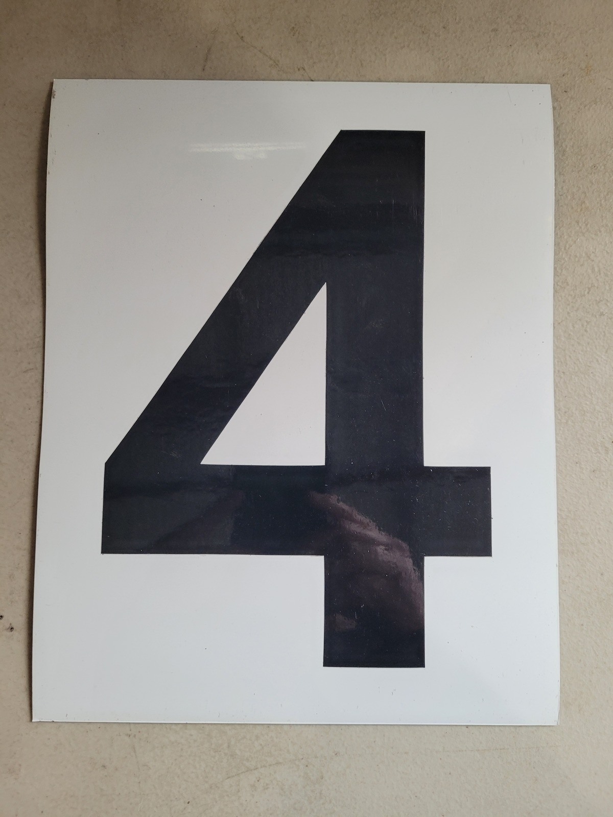 Magnetic Numbers 200mm Black on White