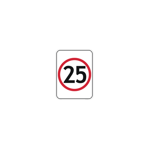 25 SPEED LIMIT PICTO Class 1 Reflective Metal Swing Stand Sign ONLY