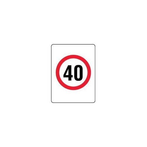 40 SPEED LIMIT PICTO Class 1 Reflective Metal Swing Stand Sign ONLY